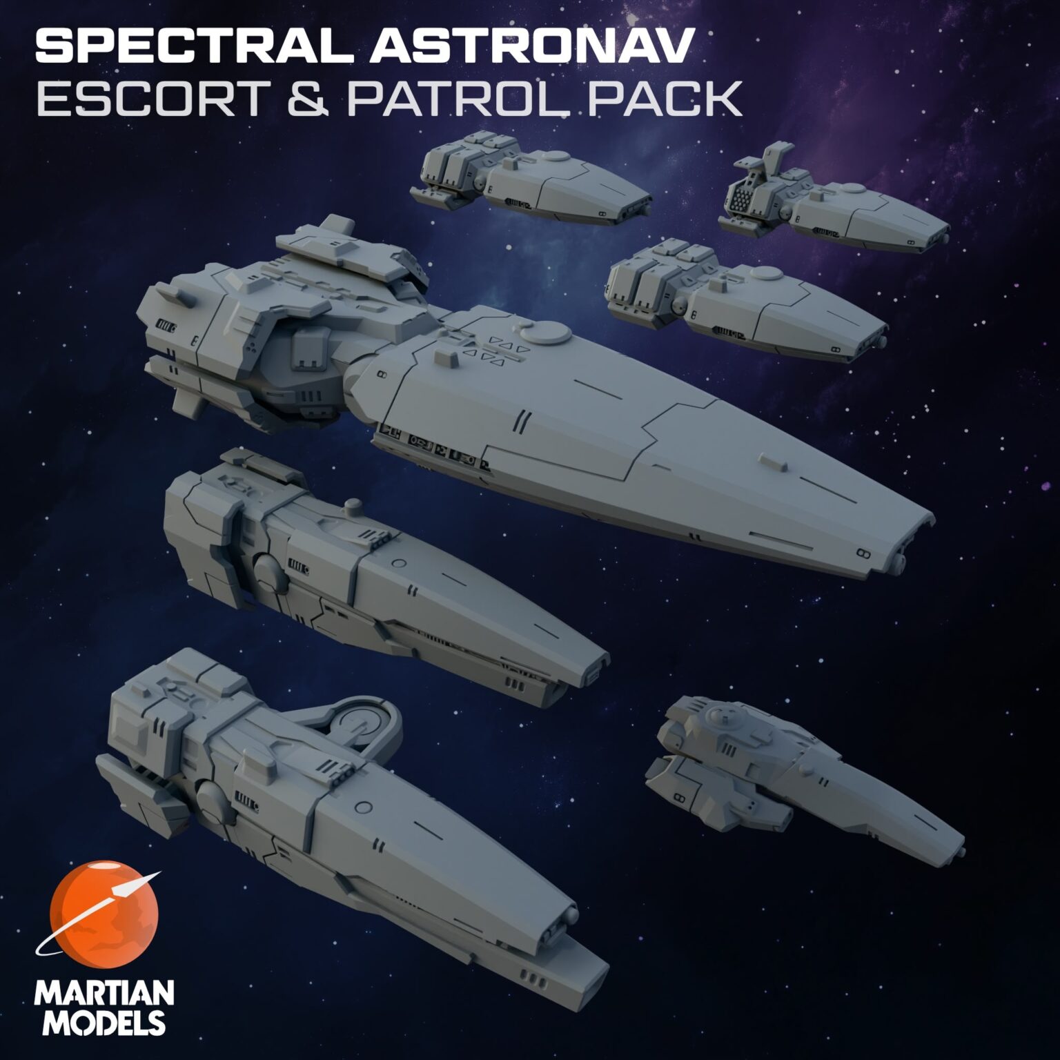 Spectral Astronav – Escort & Patrol Pack – Martian Models